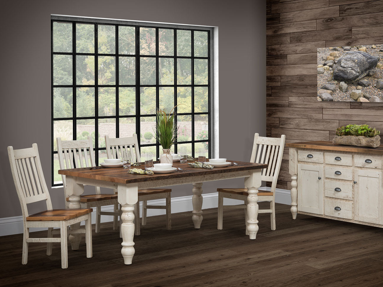 Farmingdale Barnwood Dining Table | Farmhouse Style Table Amish Made ...