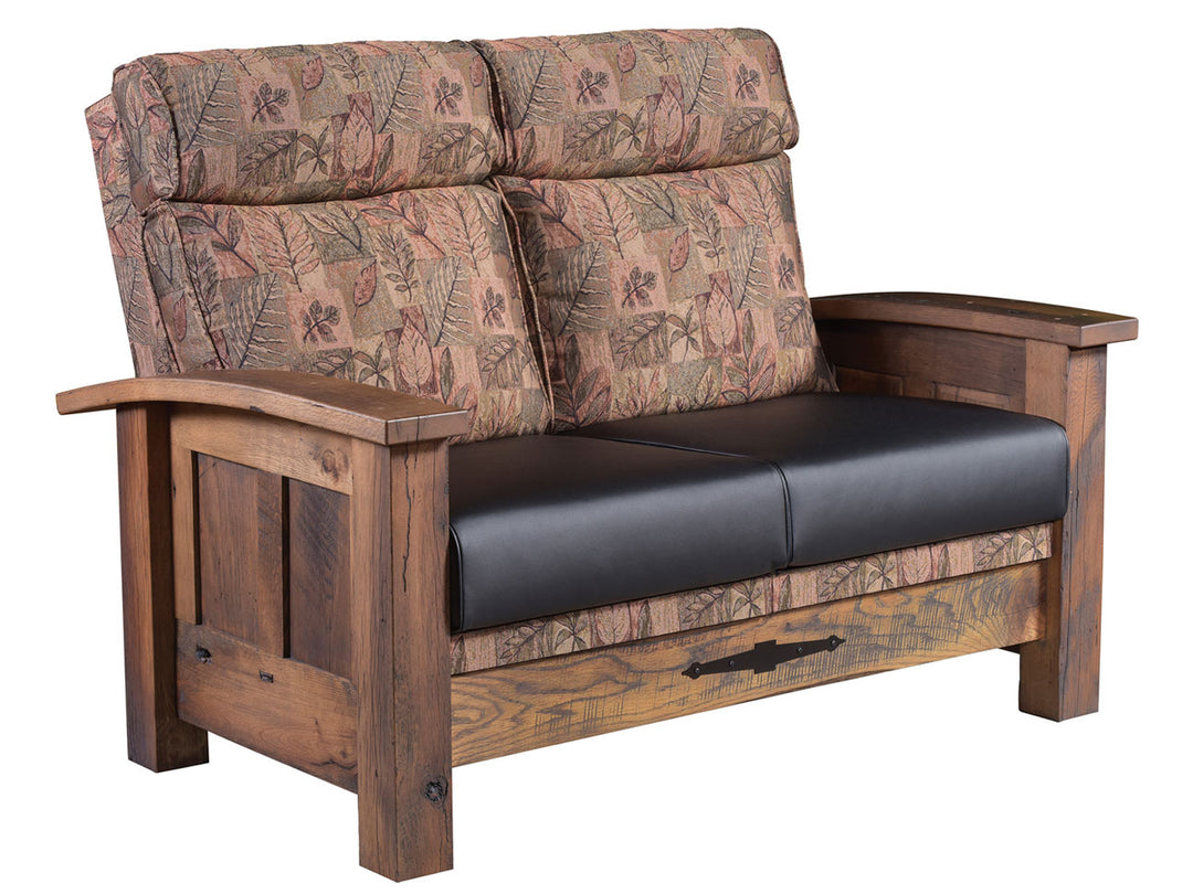 Kodiak Reclaimed Hardwood Loveseat | Rustic Amish Furniture Solid Wood ...