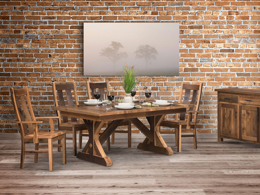 Seneca Barnwood Dining Table | Solid Wood Amish Made Dining Furniture ...